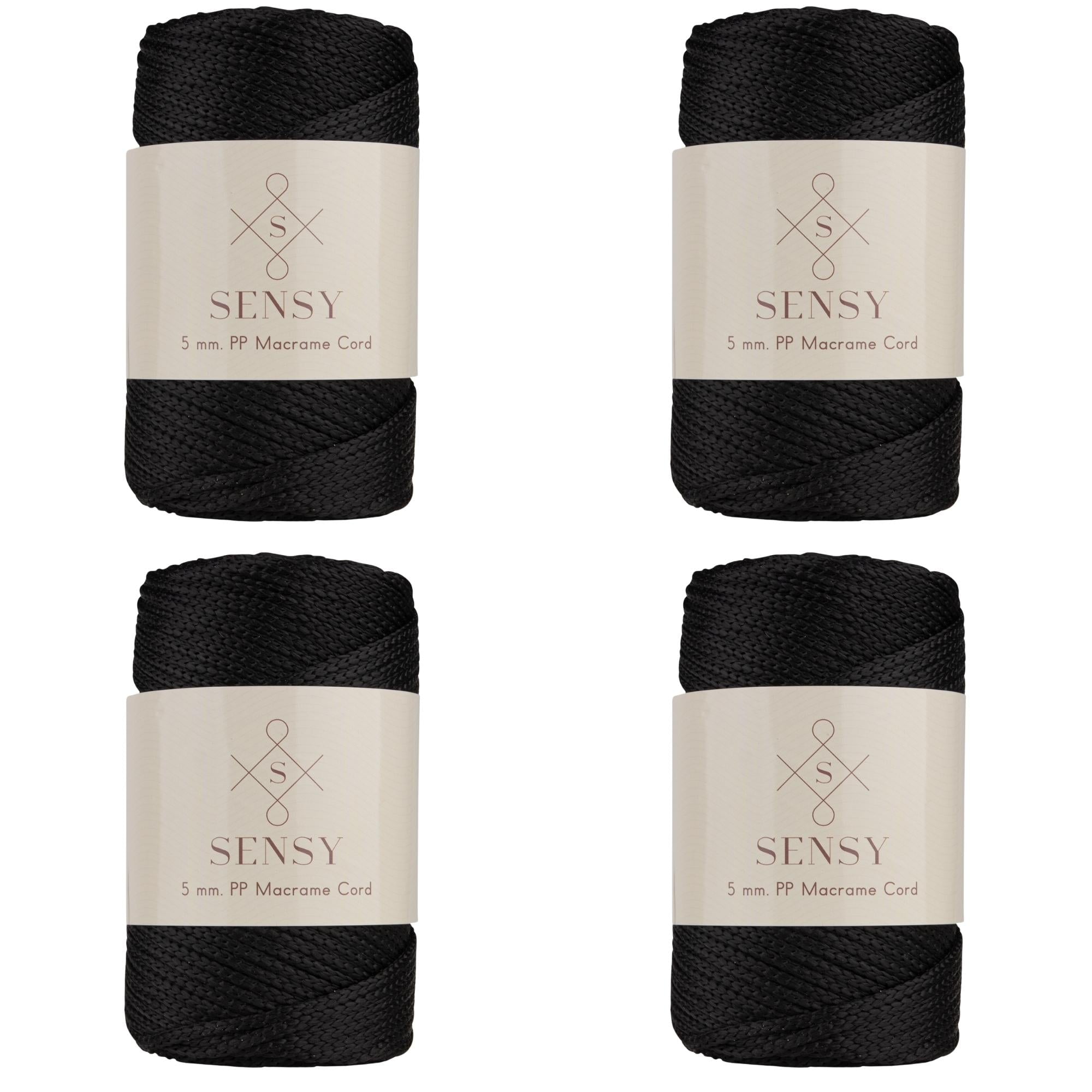 4 Skeins of Sensy Premium 5mm 104 Yards Polyester Rope 100% ...