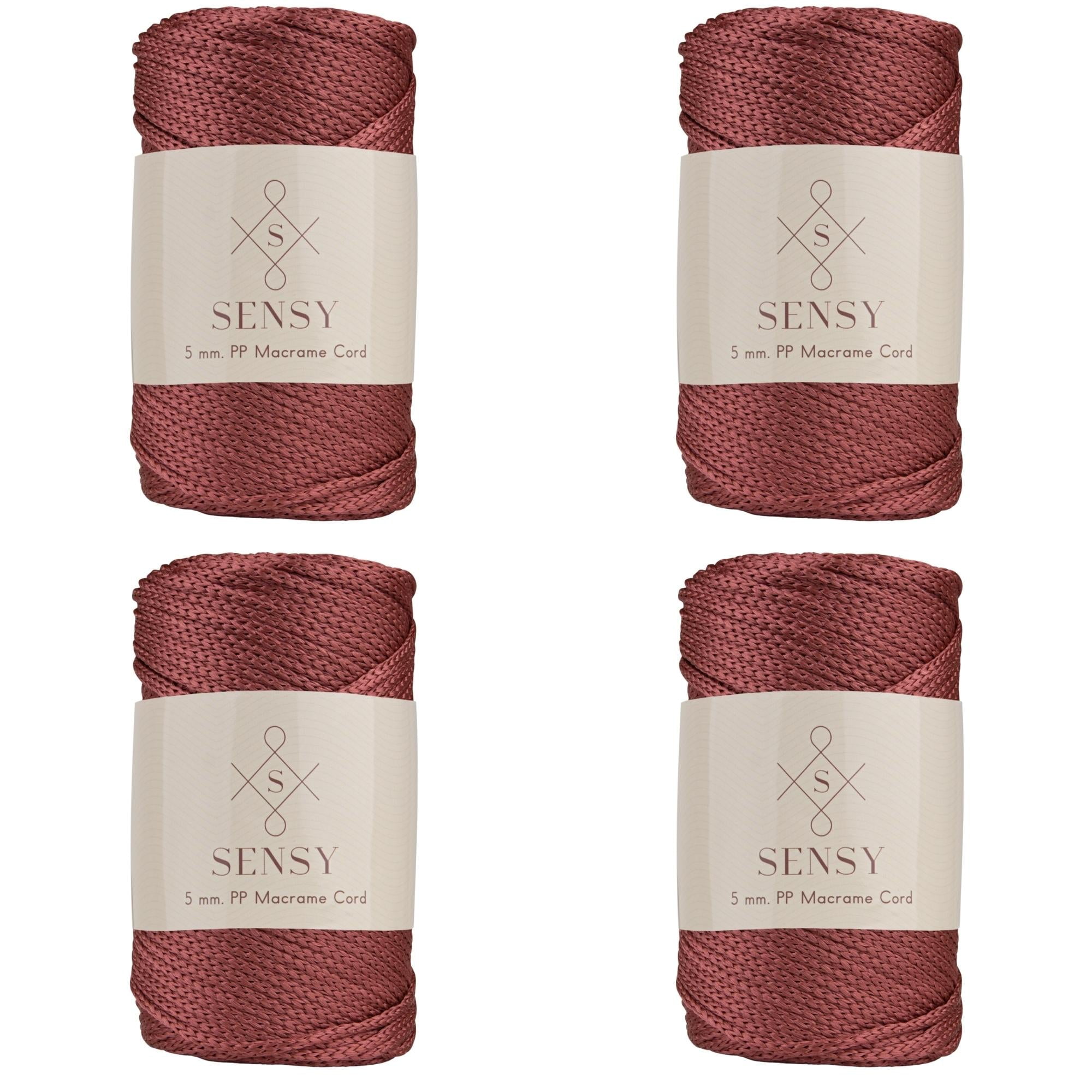 4 Skeins of Sensy Premium 5mm 104 Yards Polyester Rope 100% ...