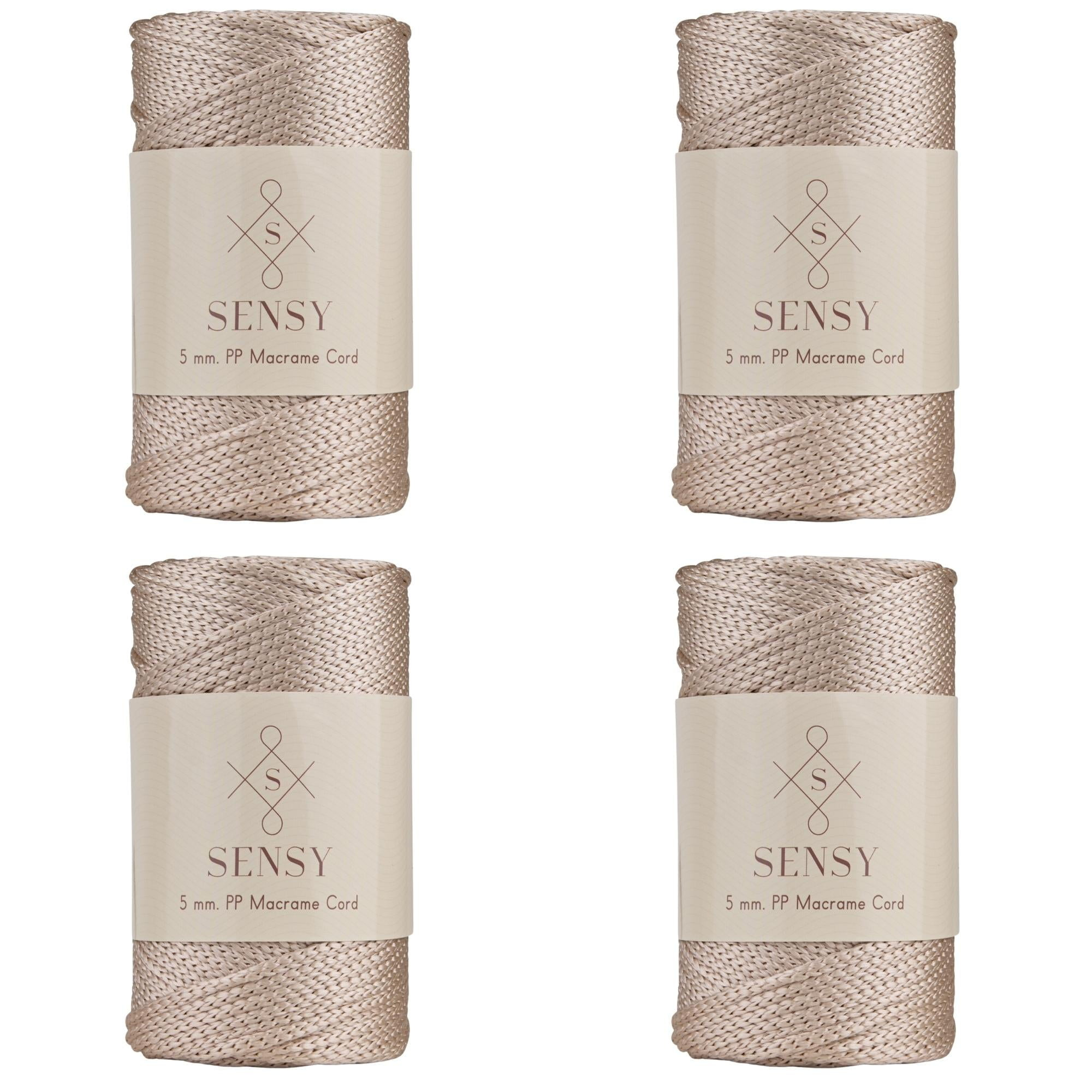 4 Skeins of Sensy Premium 5mm 104 Yards Polyester Rope 100% ...