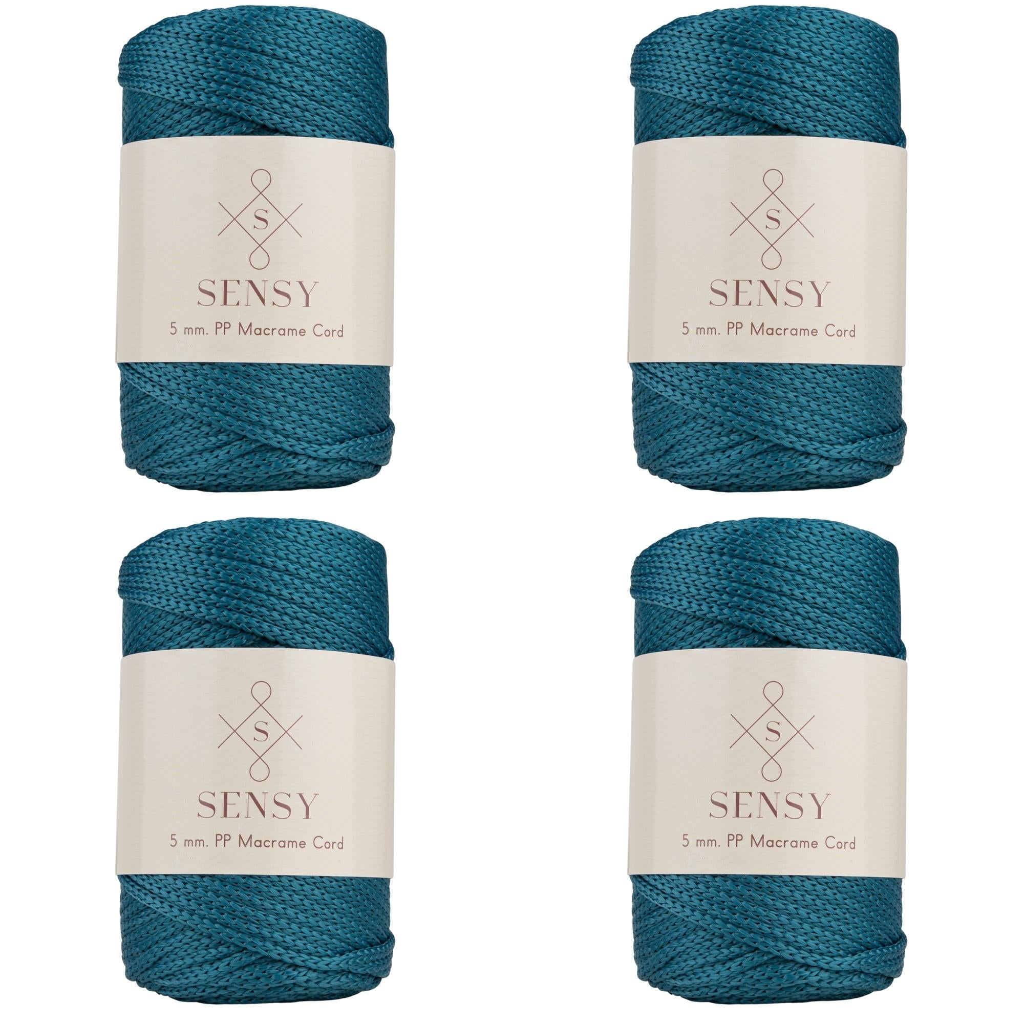 4 Skeins of Sensy Premium 5mm 104 Yards Polyester Rope 100% ...