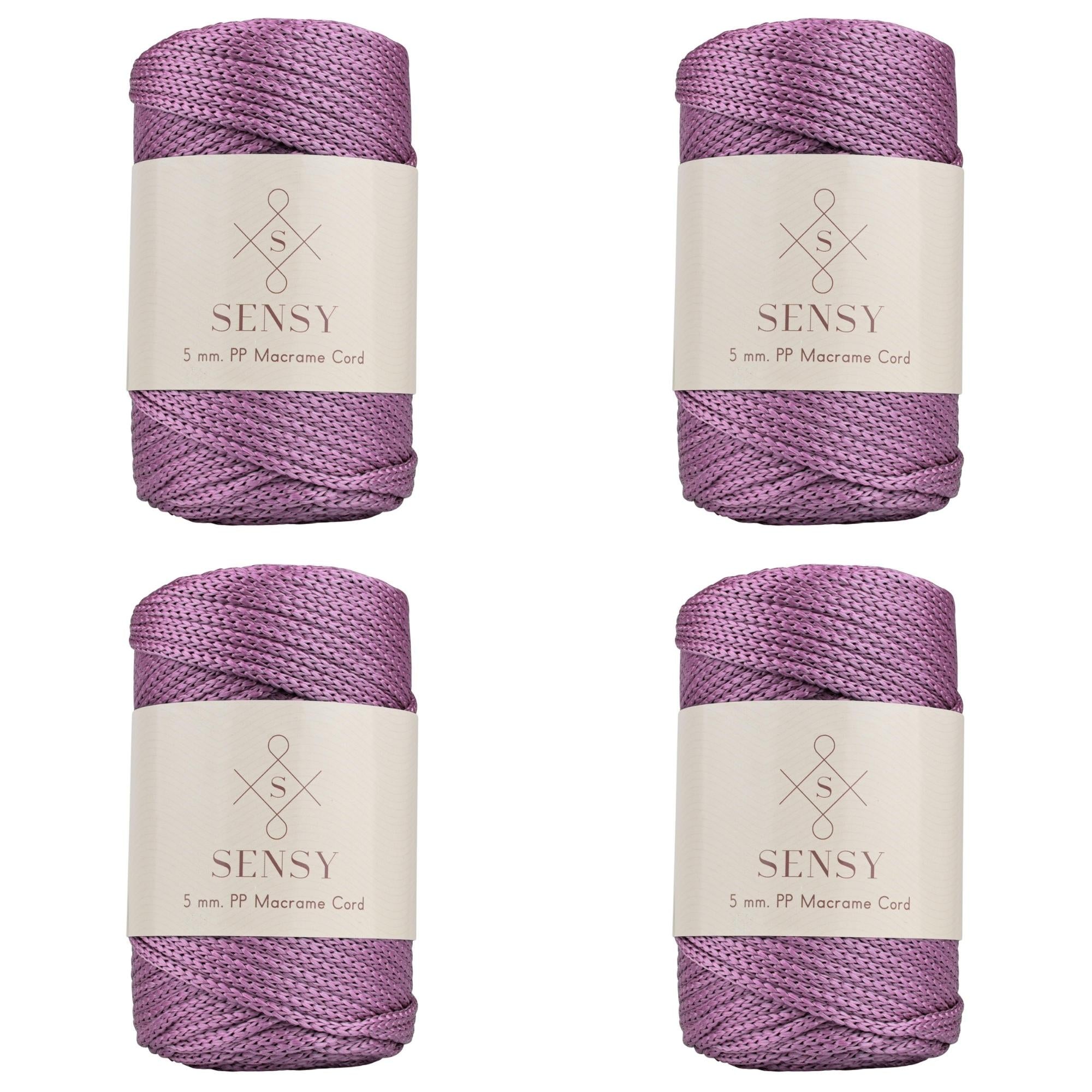 4 Skeins of Sensy Premium 5mm 104 Yards Polyester Rope 100% ...