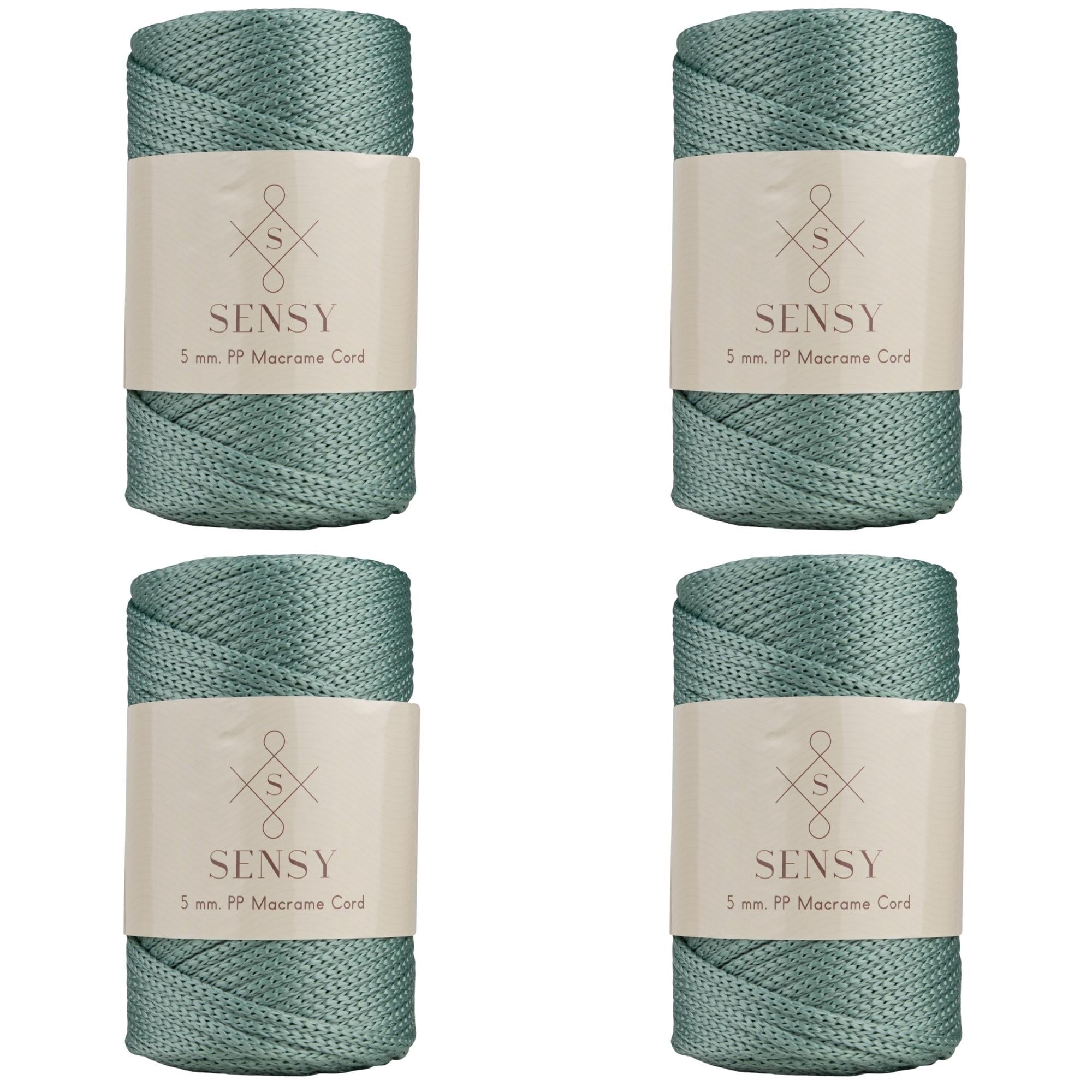 4 Skeins of Sensy Premium 5mm 104 Yards Polyester Rope 100% ...