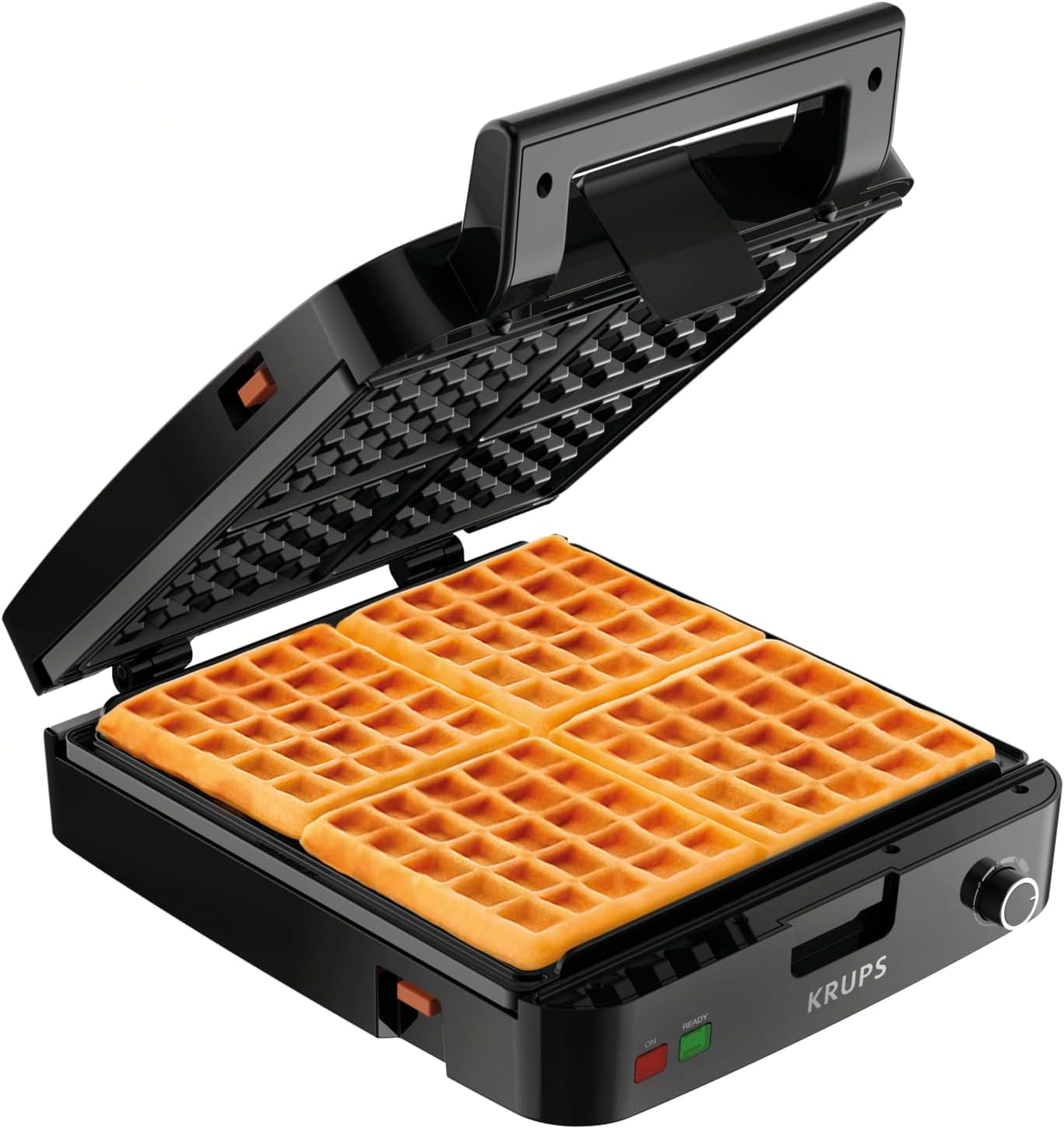 4-Slice Belgian Waffle Maker: Stainless Steel, 5 Browning Levels ...