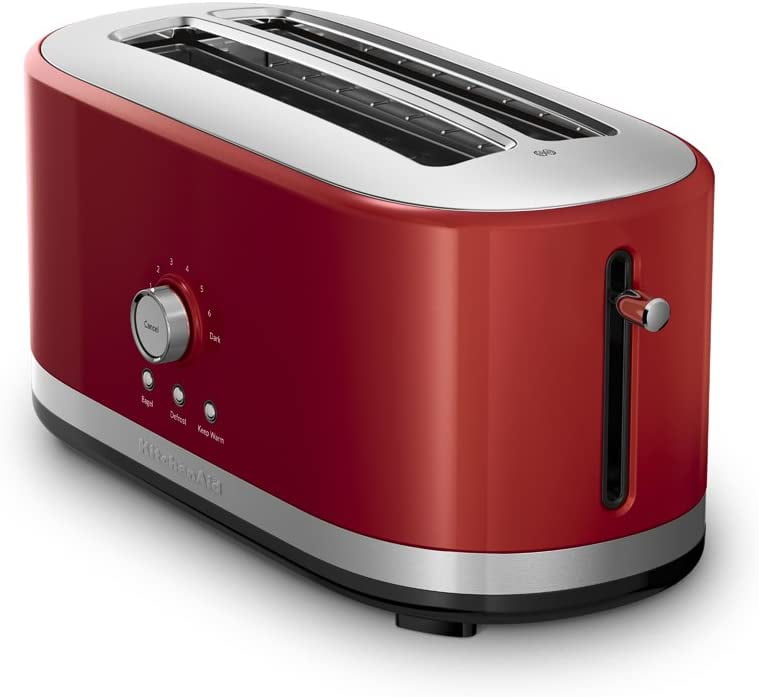 4 Slice Long Slot Toaster with High Lift Lever, Empire Red - Walmart.com
