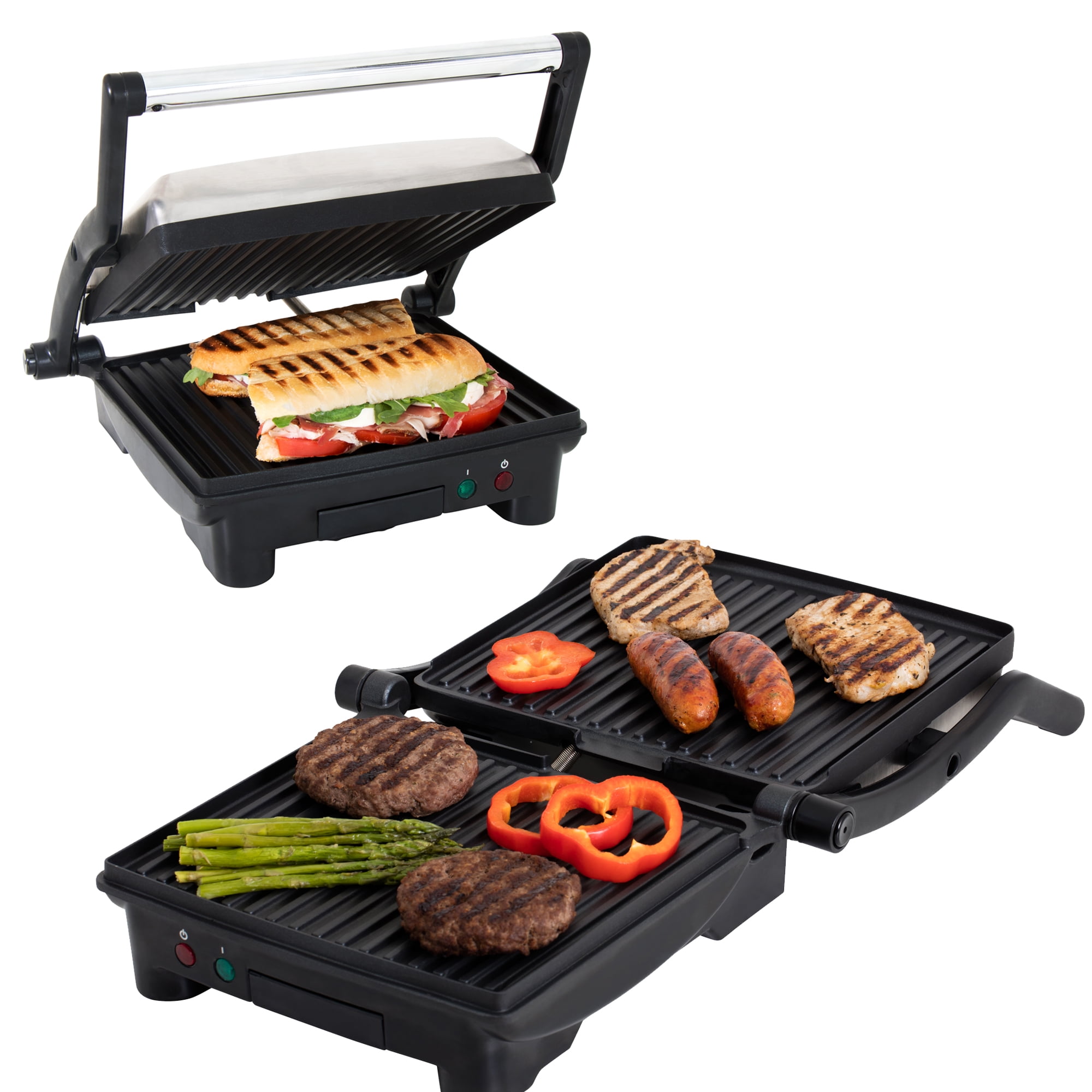 4-Slice Panini Press & Indoor Grill - Walmart.com