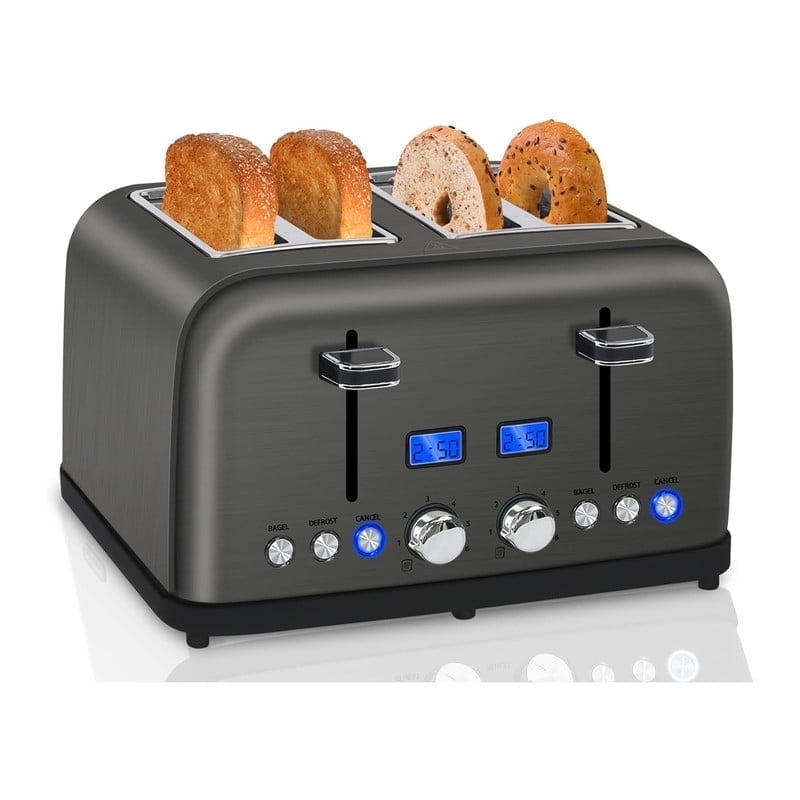 Toaster 4 Slice Stainless Steel, 4 Slice Toaster Oven with 6 Shade ...