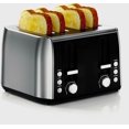 4 Slice Stainless Toaster with 6 Toasting Bread Shade Settings, Dual ...