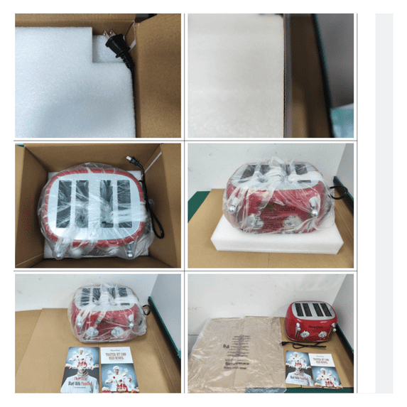 4 Slice Style Toaster, Dual Control Toaster with Warming Rack, 6 ...