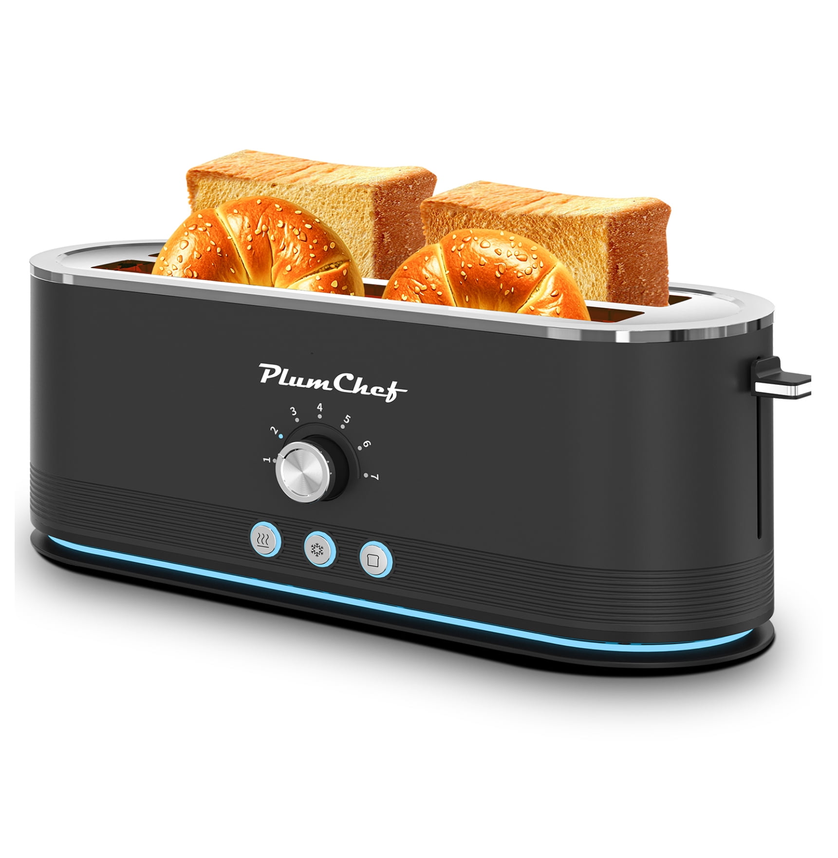4-Slice Toaster, 7 Settings, Defrost/Reheat Functions, Full body ...