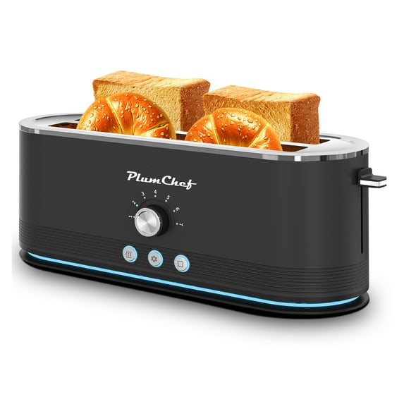 4-Slice Toaster, 7 Settings, Defrost/Reheat Functions, Full body ...