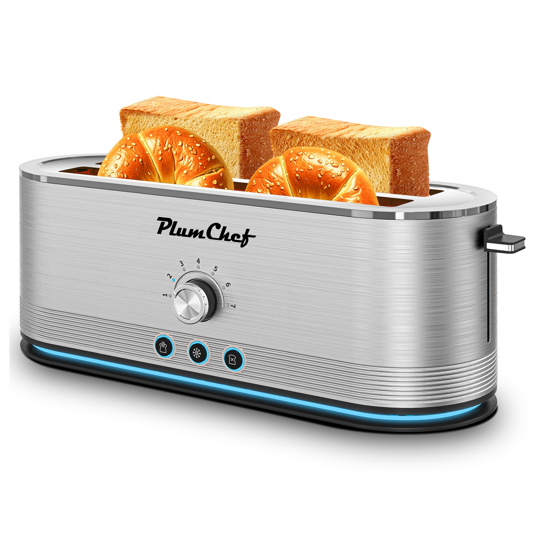 4-Slice Toaster, 7 Settings, Defrost/Reheat Functions, Removable Crumb ...