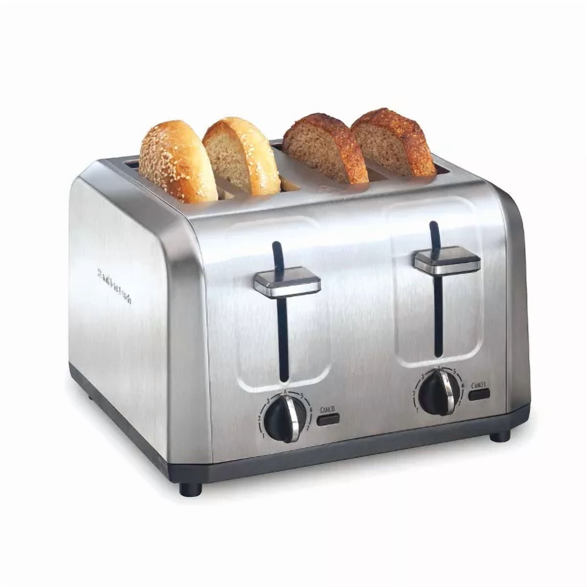 4 Slice Toaster Brushed Stainless Steel - 24714: Automatic Shut-Off ...
