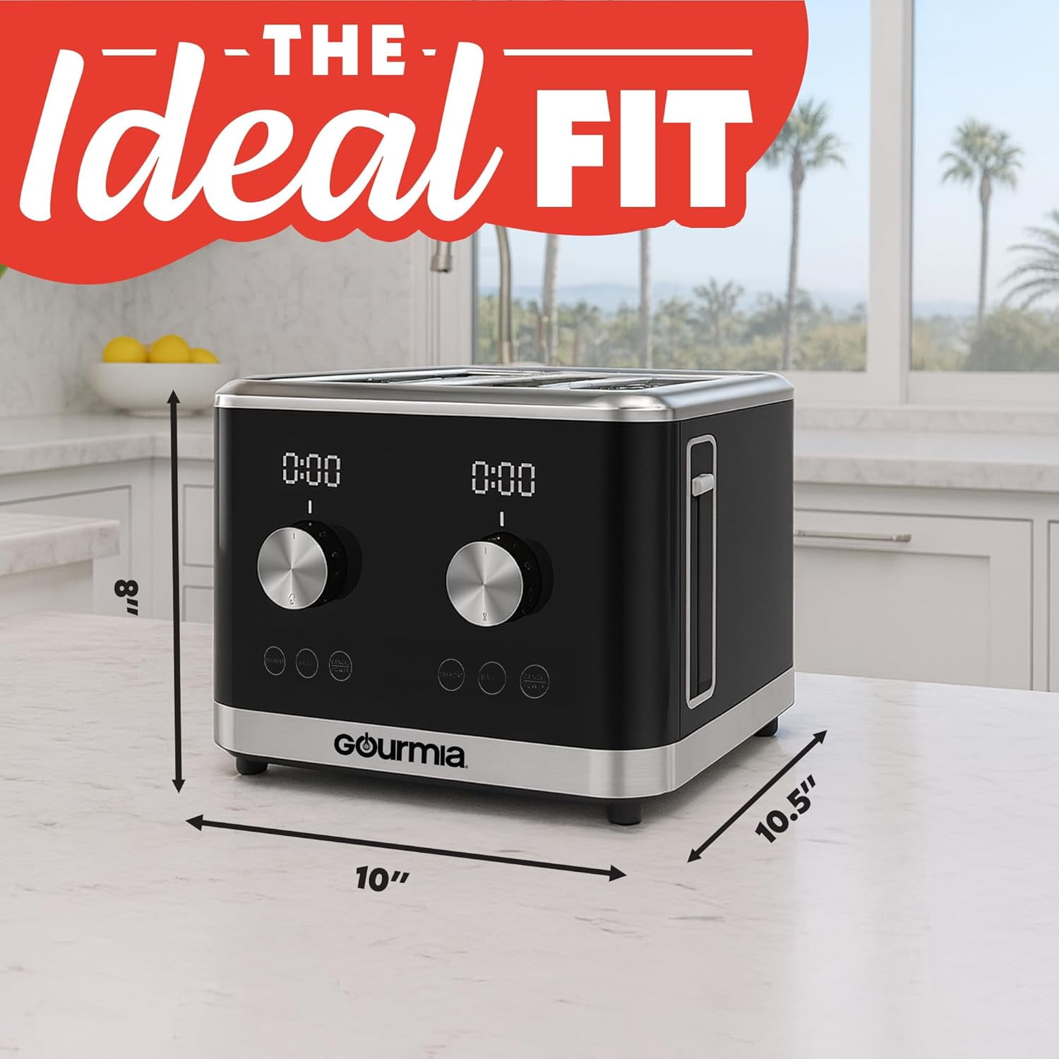 4 Slice Toaster, Double-Sided – Dual Independent Controls, Bagel, Defrost & Reheat Mode, 6 ...