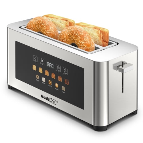 4-Slice Toaster with Extra-Wide Entrance - Stainless Steel Surface, LED ...