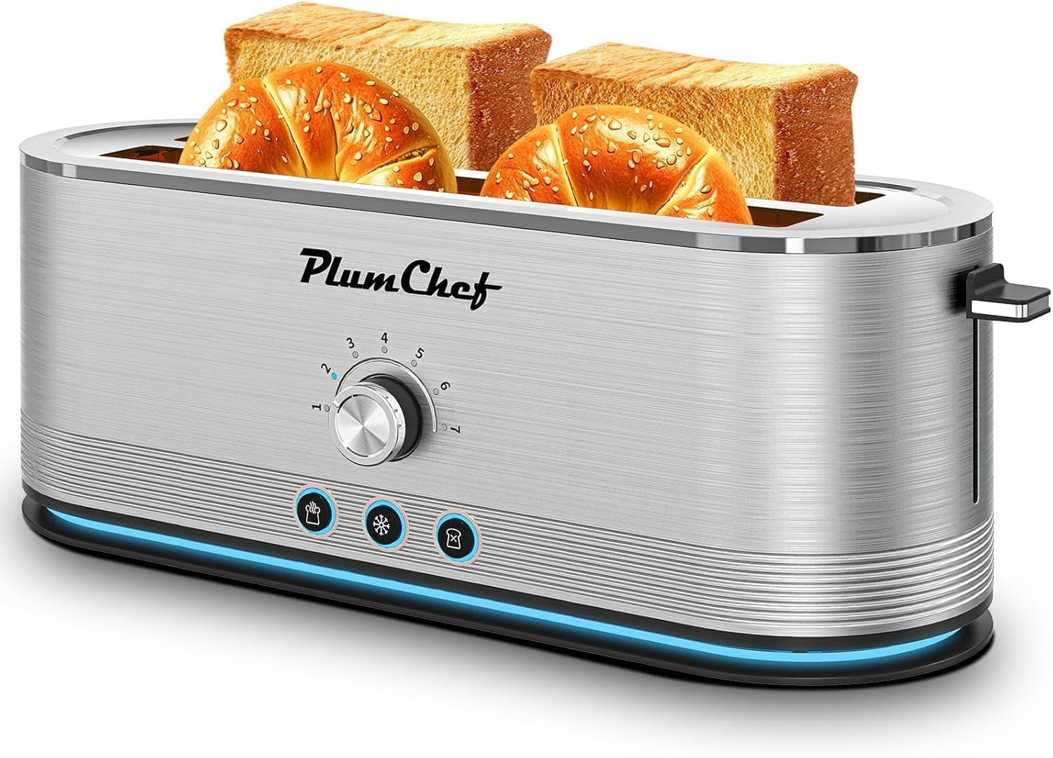4-Slice Toaster, Extra Wide Long Slot Toaster, 7 Browning Settings ...