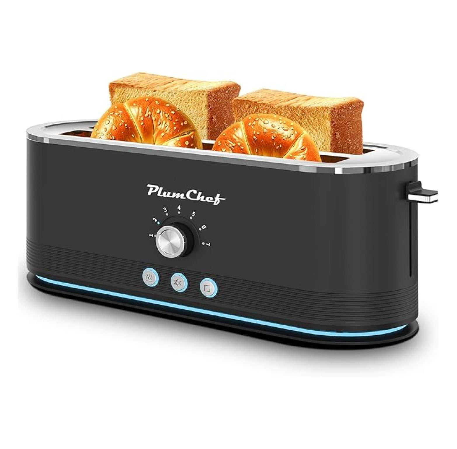 4-Slice Toaster, Extra Wide Long Slot Toaster, 7 Settings, Defrost ...