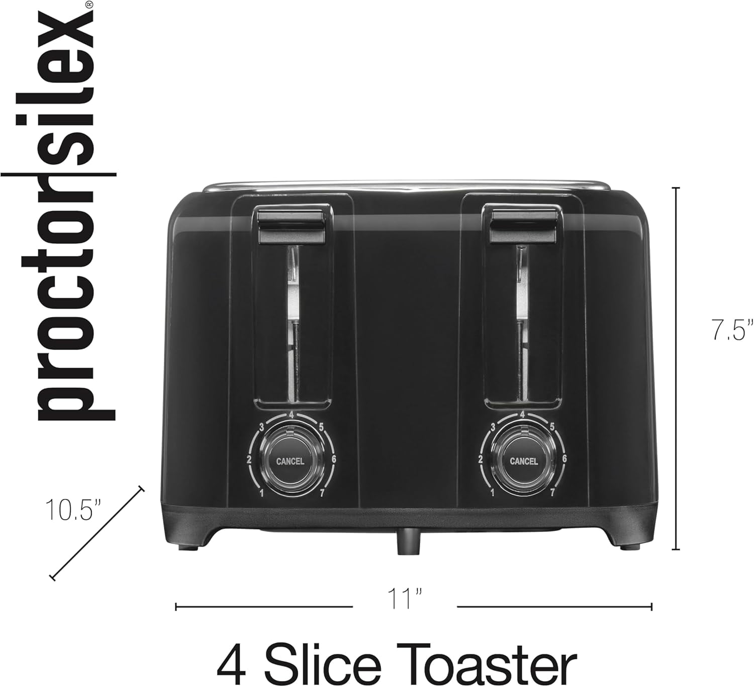 4 Slice Toaster with Extra Wide Slots for Bagels, Cool-Touch Walls ...