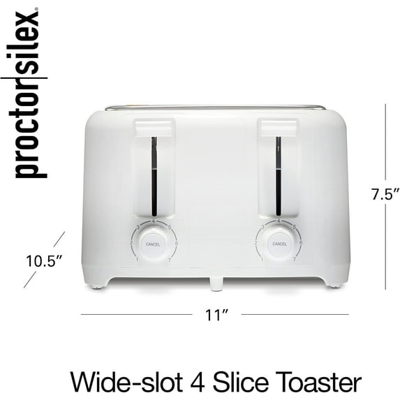 4 Slice Toaster with Extra Wide Slots for Bagels, Cool-Touch Walls ...