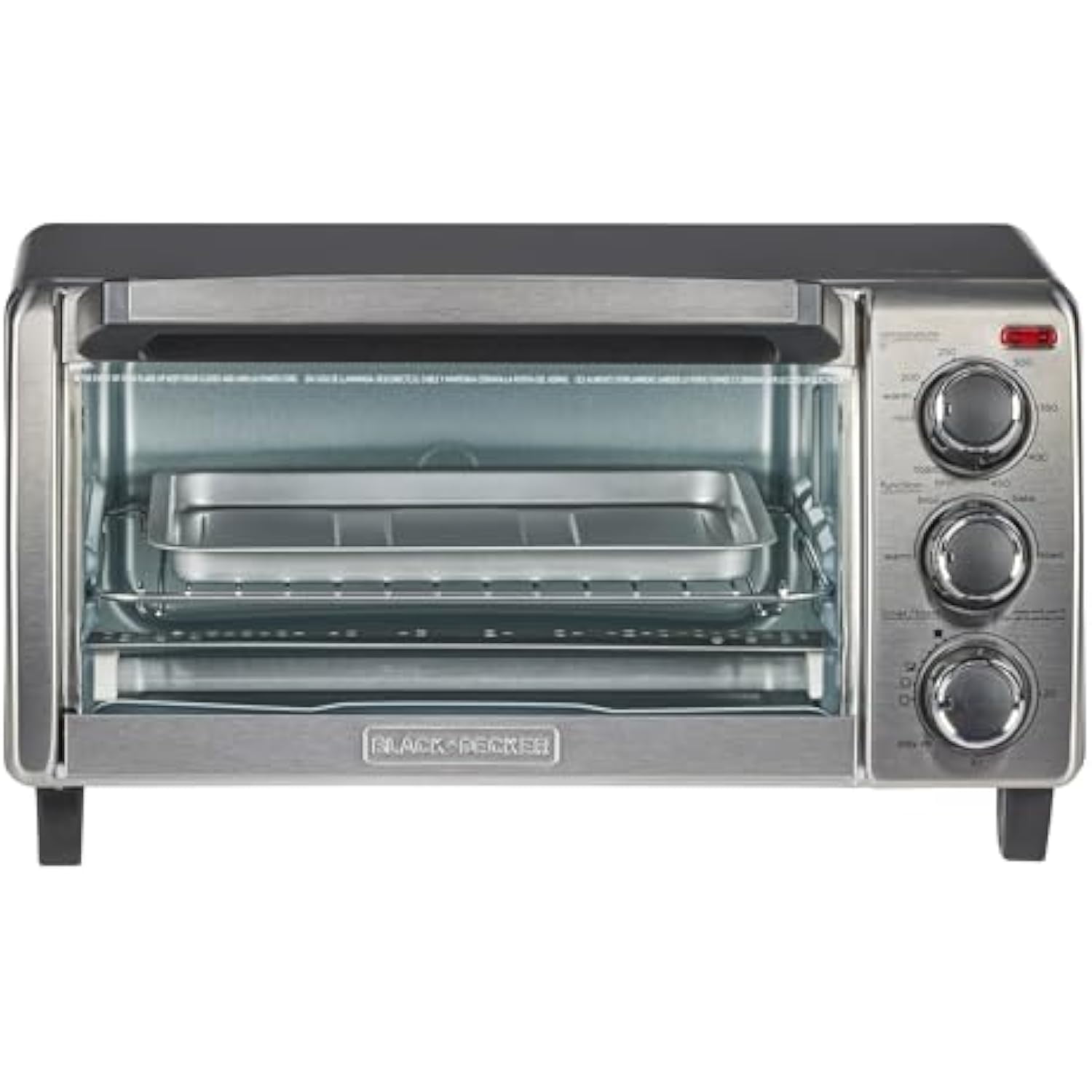 4-Slice Toaster Oven with Even Toast Tech & 4-in-1 Cooking - Compact ...
