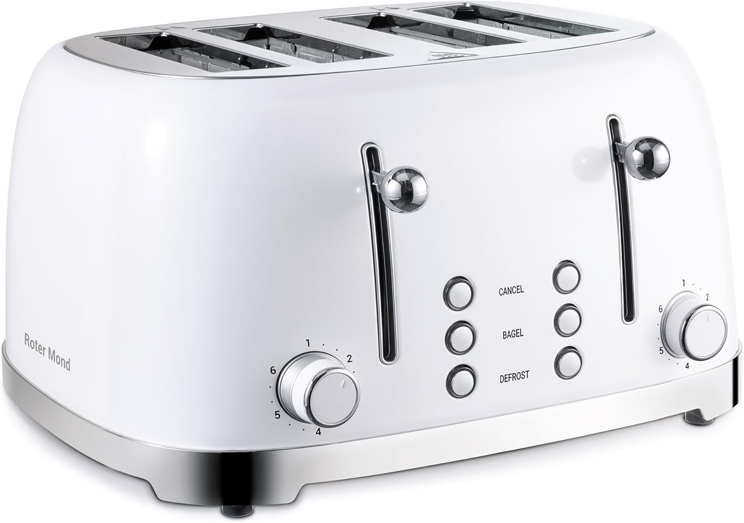 4 Slice Toaster Retro Stainless Steel Toasters with Bagel Defrost ...