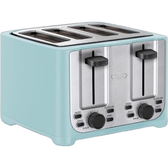 4 Slice Toaster with Shut Off - Extra Wide Slots & Removable Crumb Tray ...