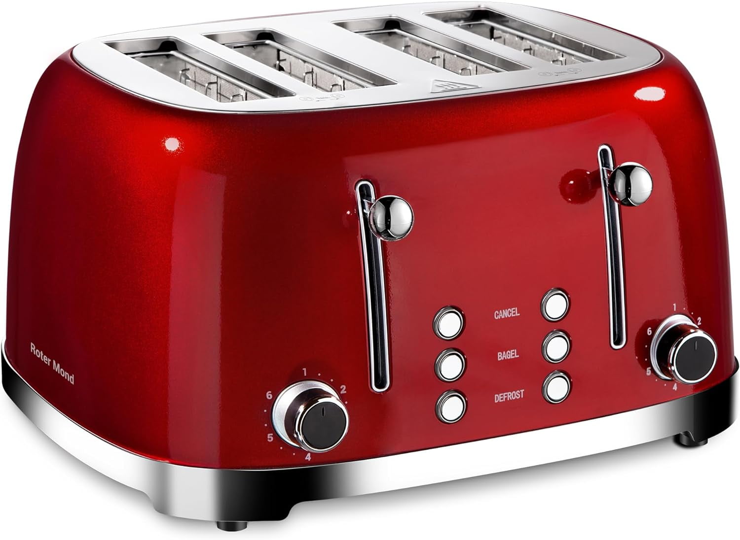 4 Slice Toaster, Ultra-Clear LED Display & Extra Wide Slots, Dual ...