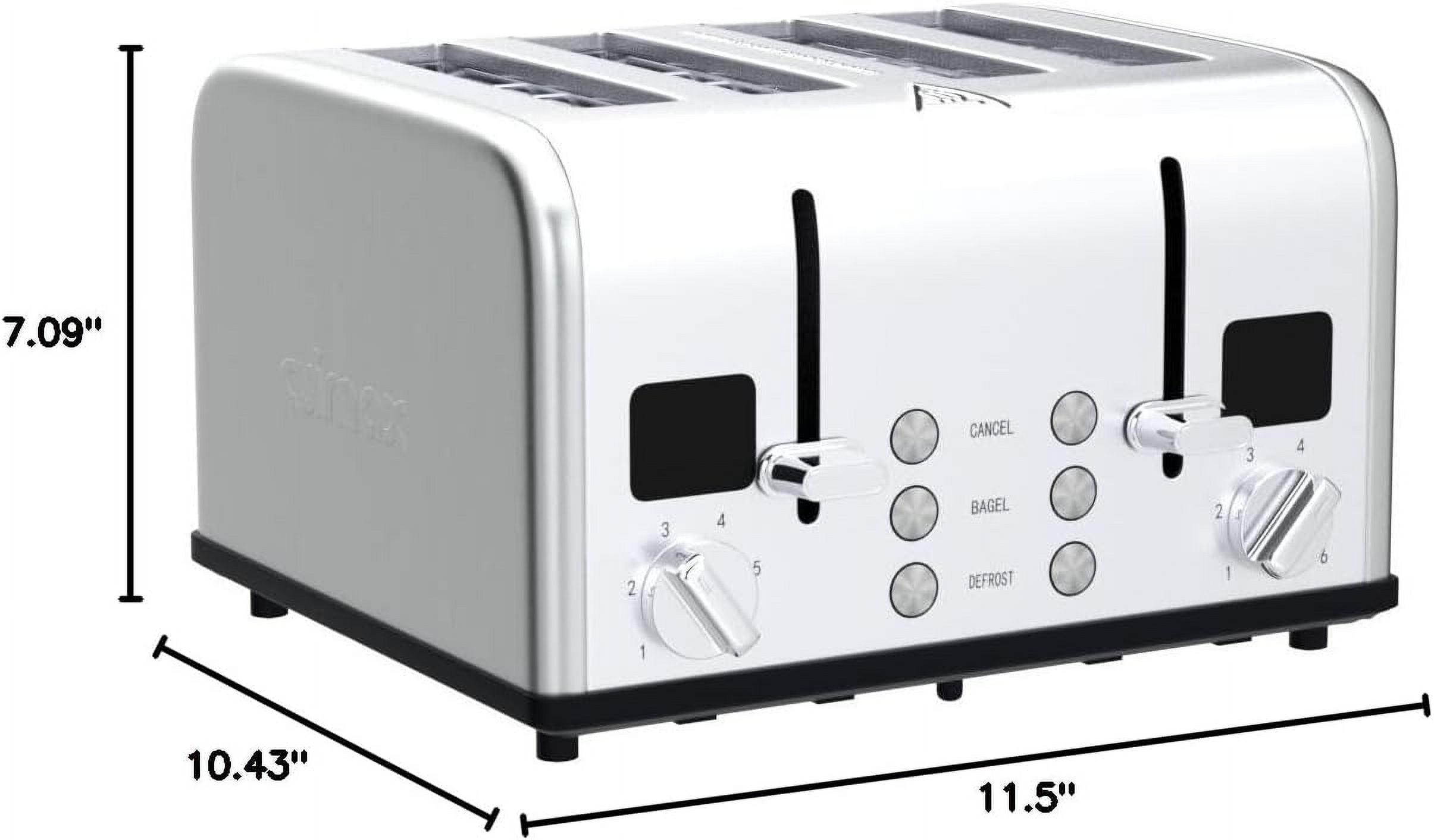 4 Slice Toaster, Ultra-Clear LED Display & Extra Wide Slots, Dual ...