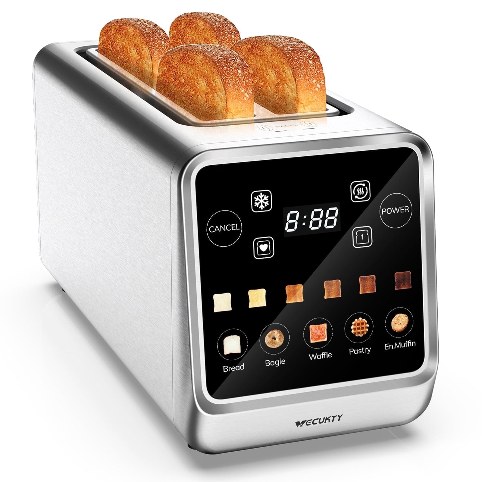 Keenstone 4 Slice Toaster with Digital Touchscreen, 1-Touch Memory ...