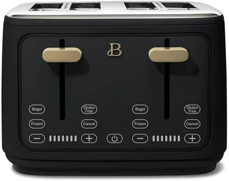 4-Slices Toaster with Touch-Activated Digital Display, Extra-Wide Self ...