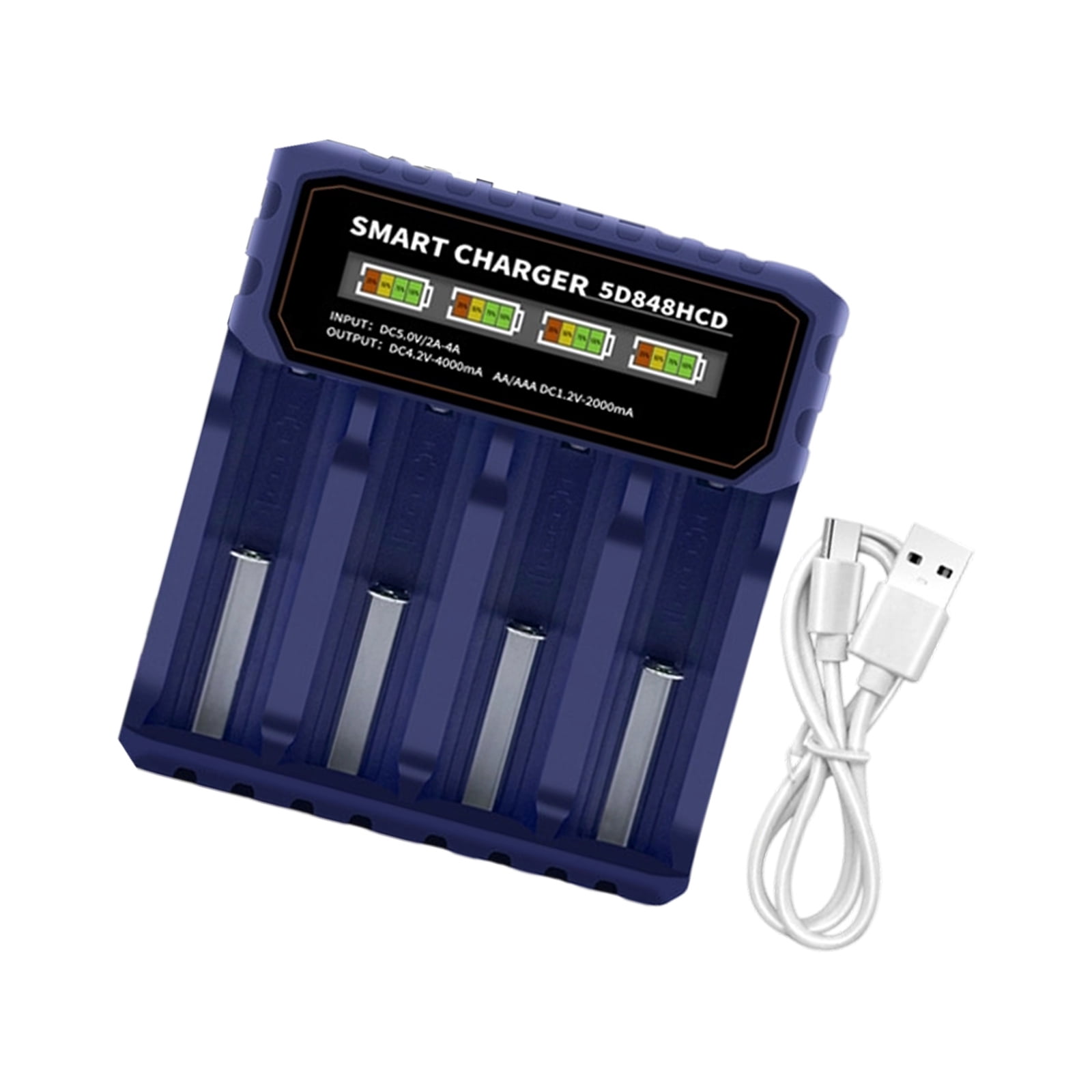 4-Slot Charging Auto Cutoff Technology For 3.7V 4.2V 14500 18650 21700 ...