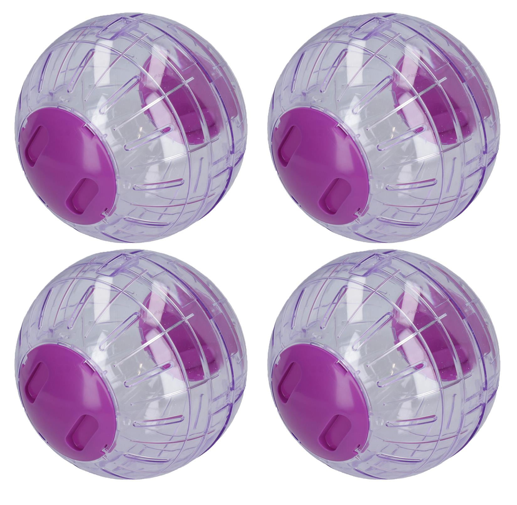 4 Small Animals Boredom Breaker Glitter Hamster Ball Play Toy Exercise ...