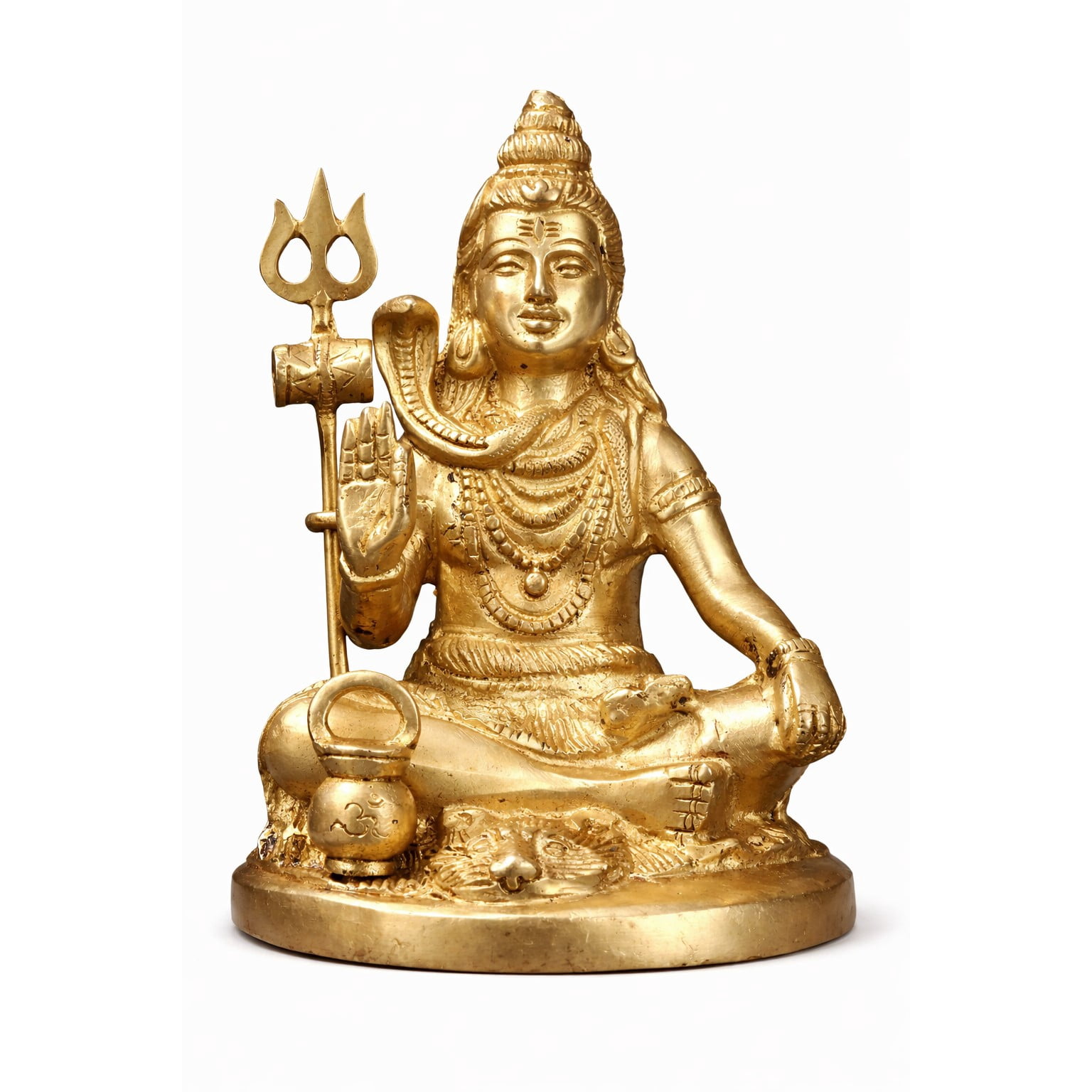 Small Mahayogi Shiva Brass Statue - Meditating Great Yogi Handcrafted ...