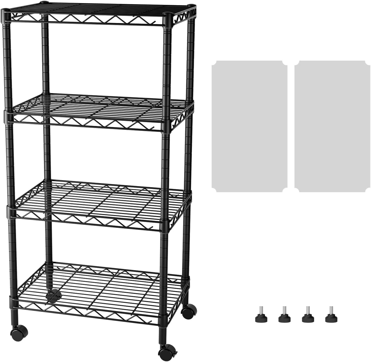 4 Small Shelves Storage Shelf Wire Shelving Unit Metal Shelf Adjustable ...