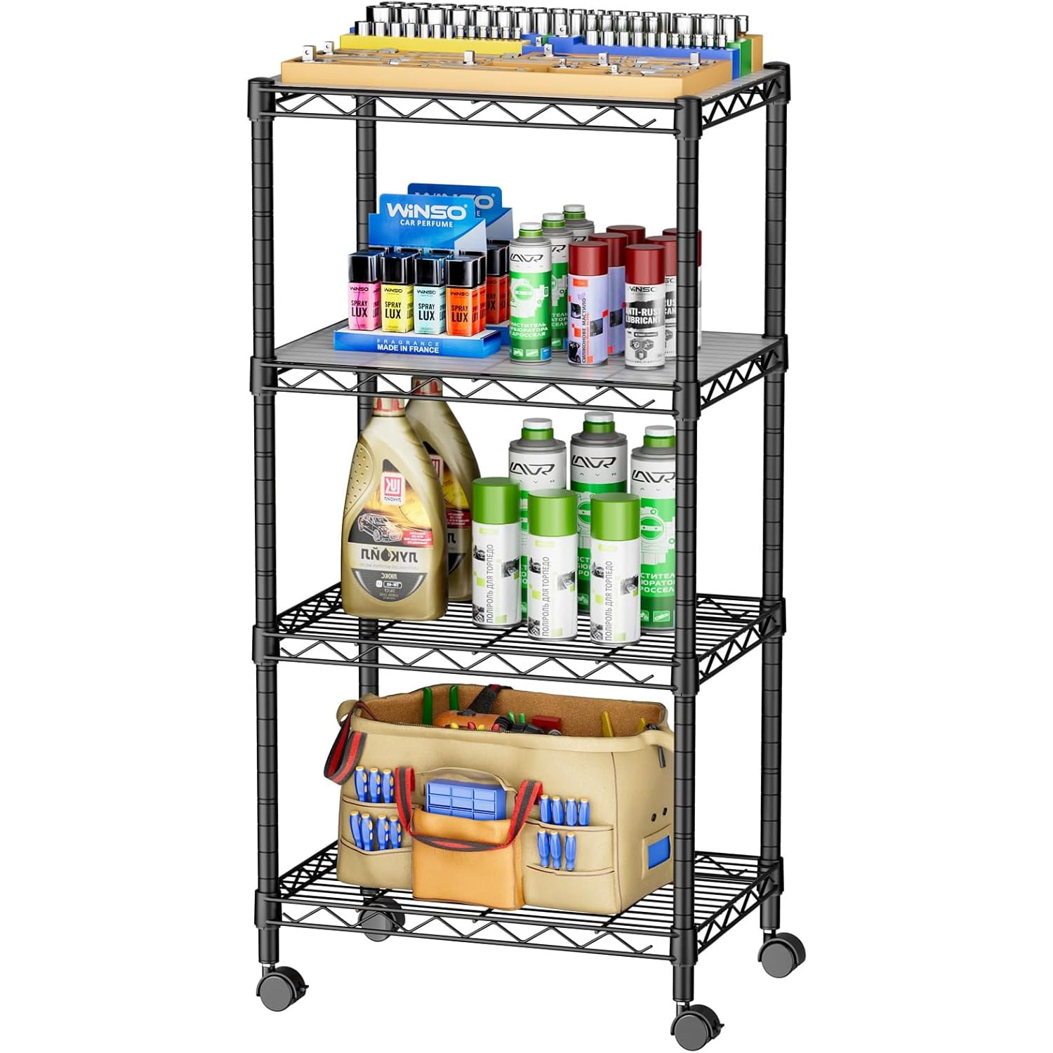 4 Small Wire Shelves Kitchen Pantry Close Home Organizers and Storage ...