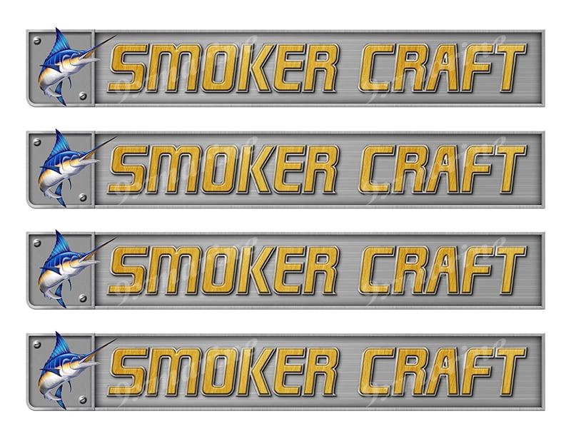 4 Smoker Craft Boat "Marlin" Designer Stickers - Walmart.com