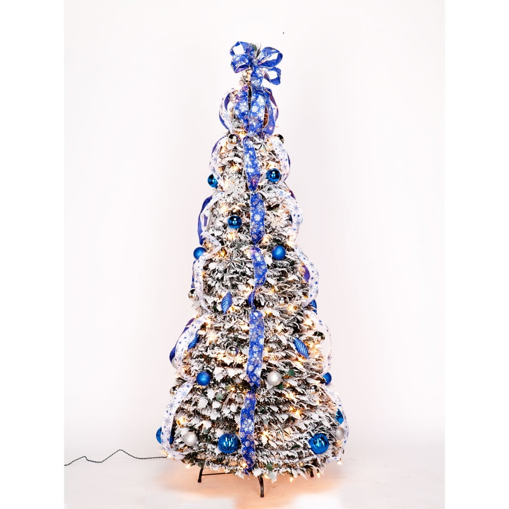 Holiday PeakTM 4' Artificial Christmas Pull-Up Tree, Snow Frosted ...