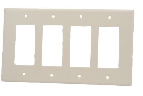 Leviton 80612-W White Midway Four Gang Decora Wall Plate - Walmart.com