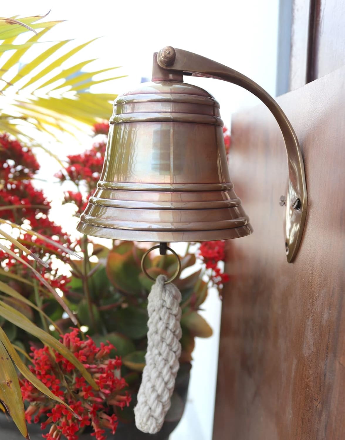 4" Solid Antique Brass Bell Quality Marine Wall Mounted Ship Hanging ...