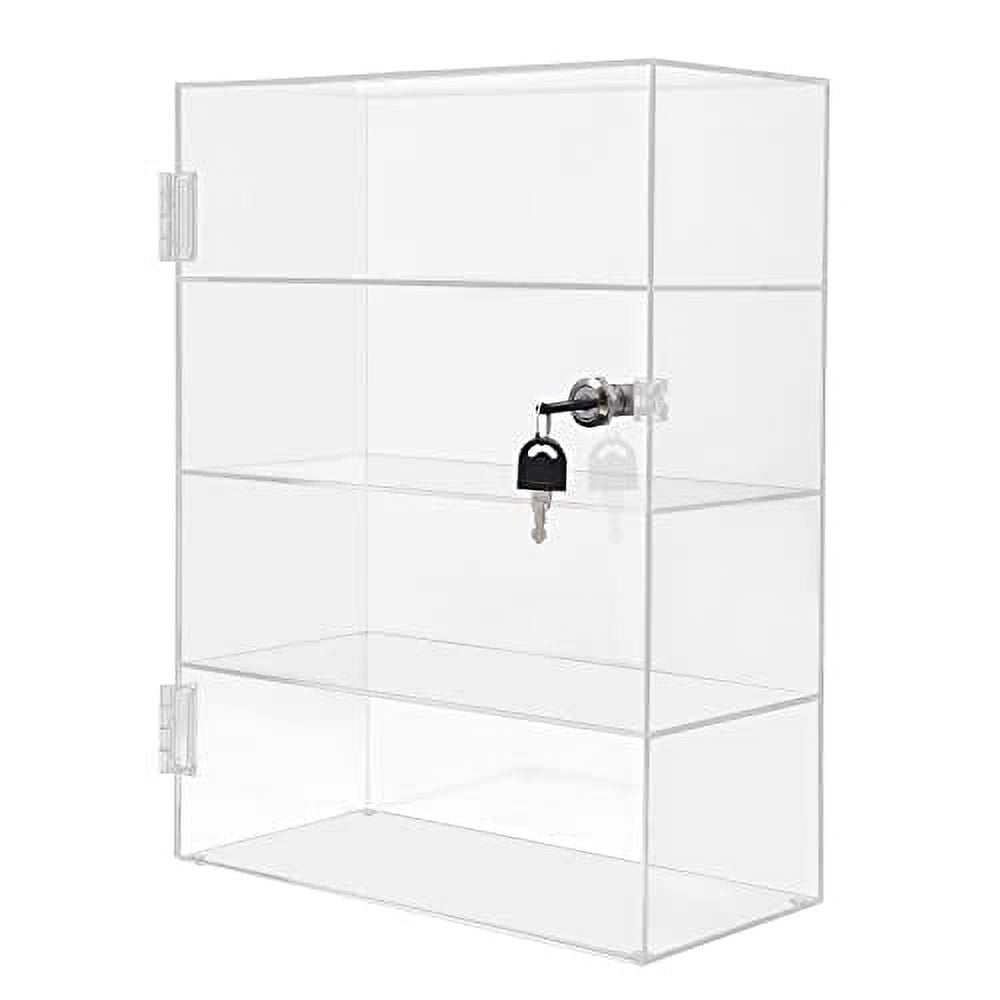 4 Sots Acrylic Display Case, Clear Jewelry Storage Box Art Collection ...