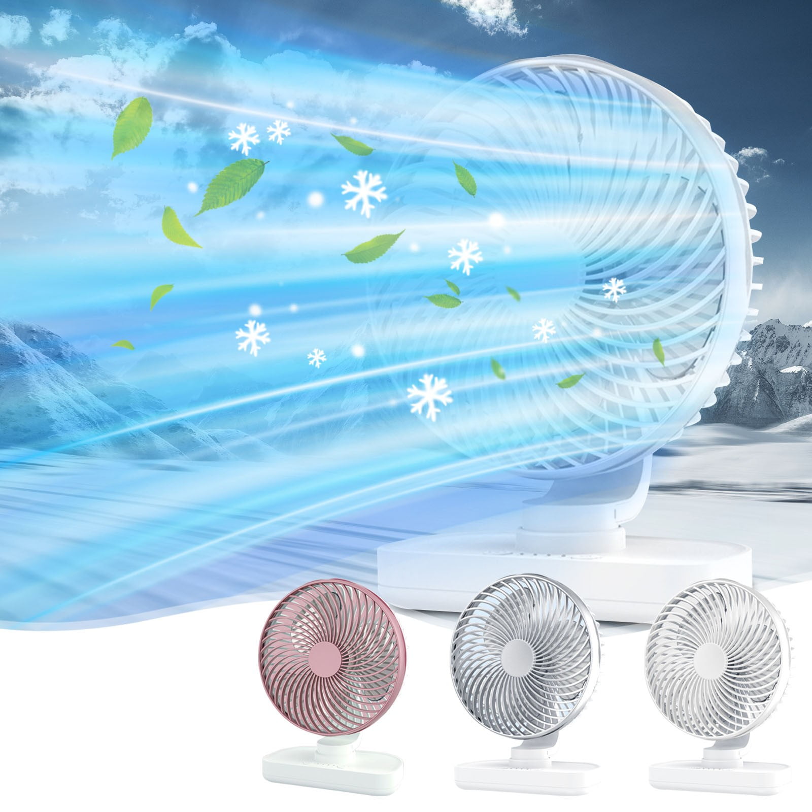 4 Speed Adjustable Usb Desktop Fan Quiet Cooling Personal Air ...