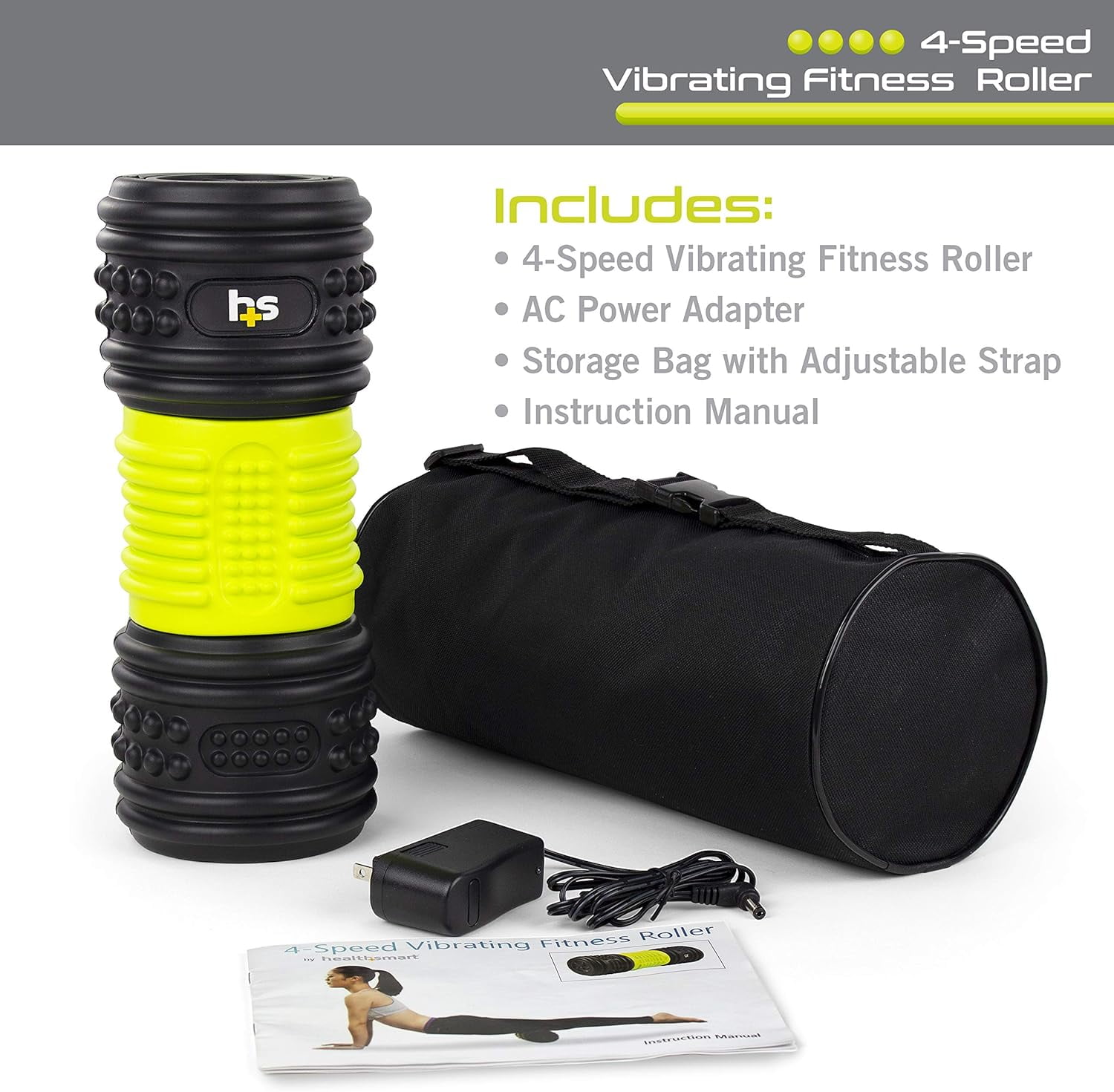 4-Speed Vibrating Exercise Roller Foam /HSA Eligible – Deep Tissue ...