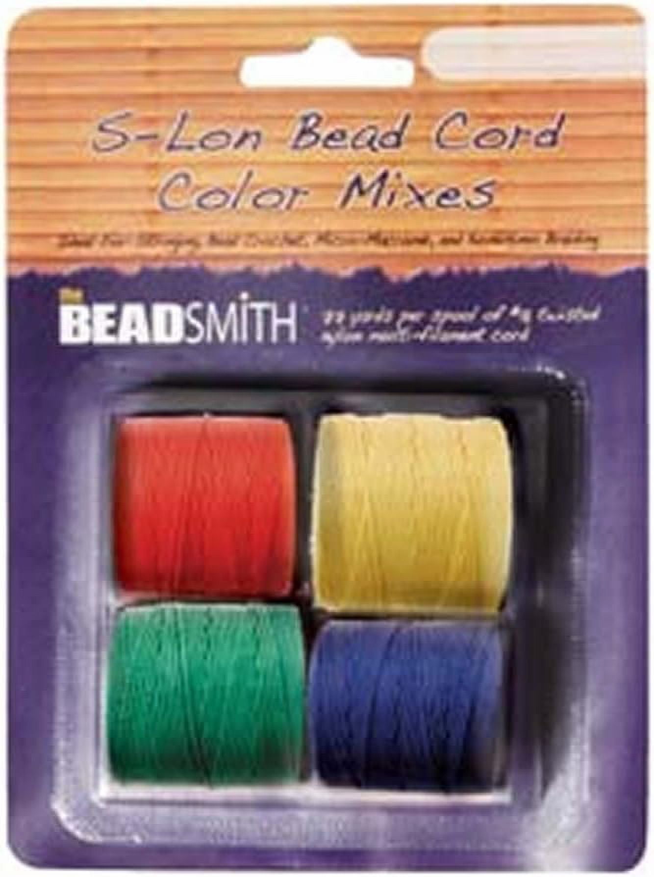 4 Spools Super-lon #18 Cord Ideal for Stringing Beading Crochet and ...