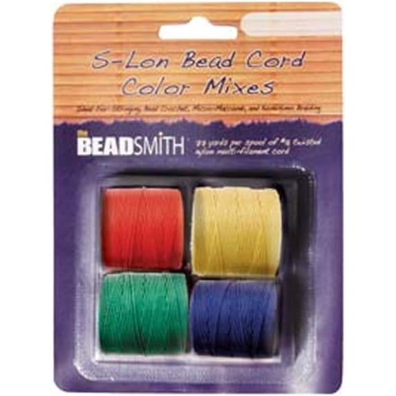 4 Spools Super-lon #18 Cord Ideal for Stringing Beading Crochet and ...