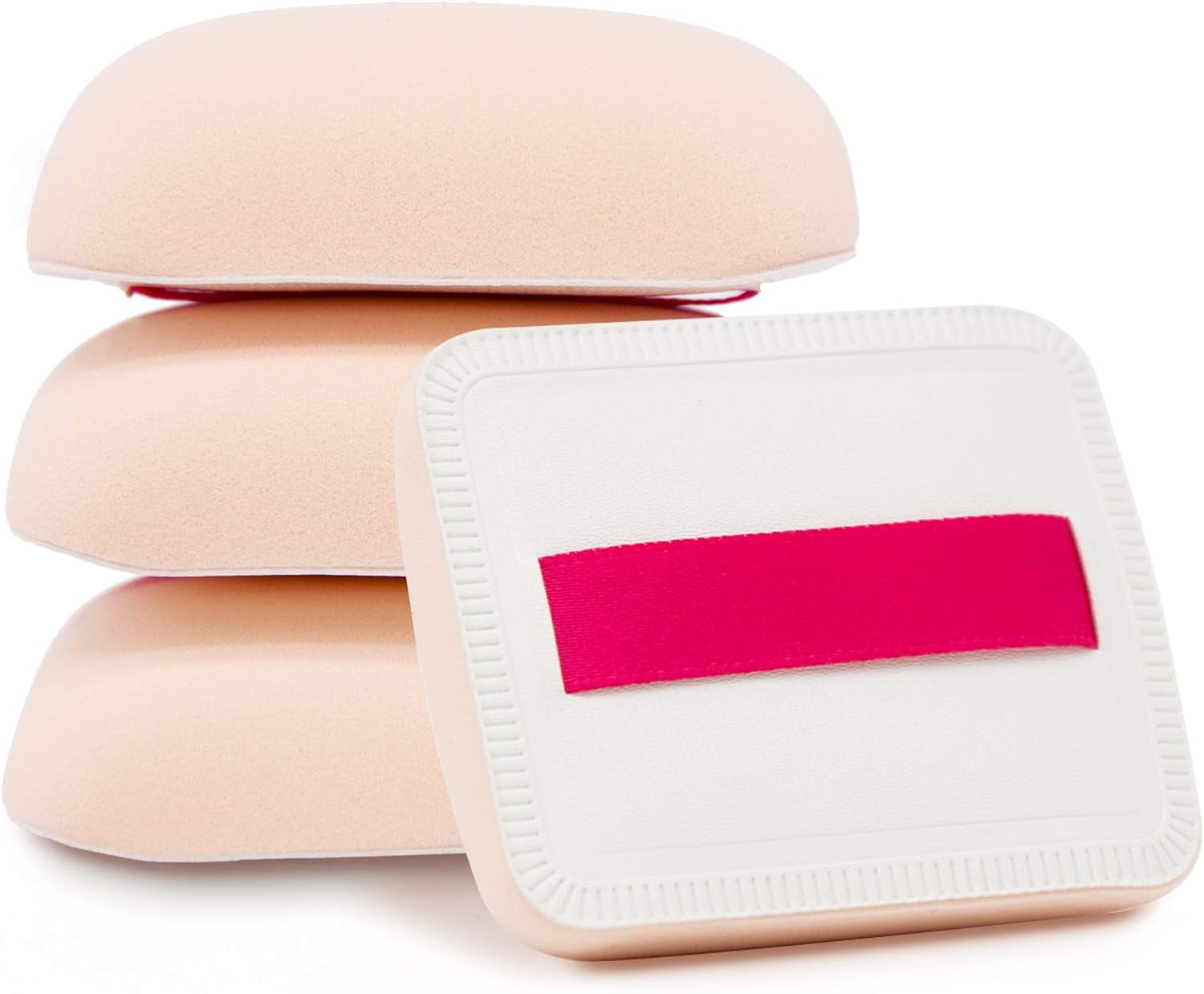 4 Square Cotton Candy Cosmetic Puffs with Strap - Walmart.com