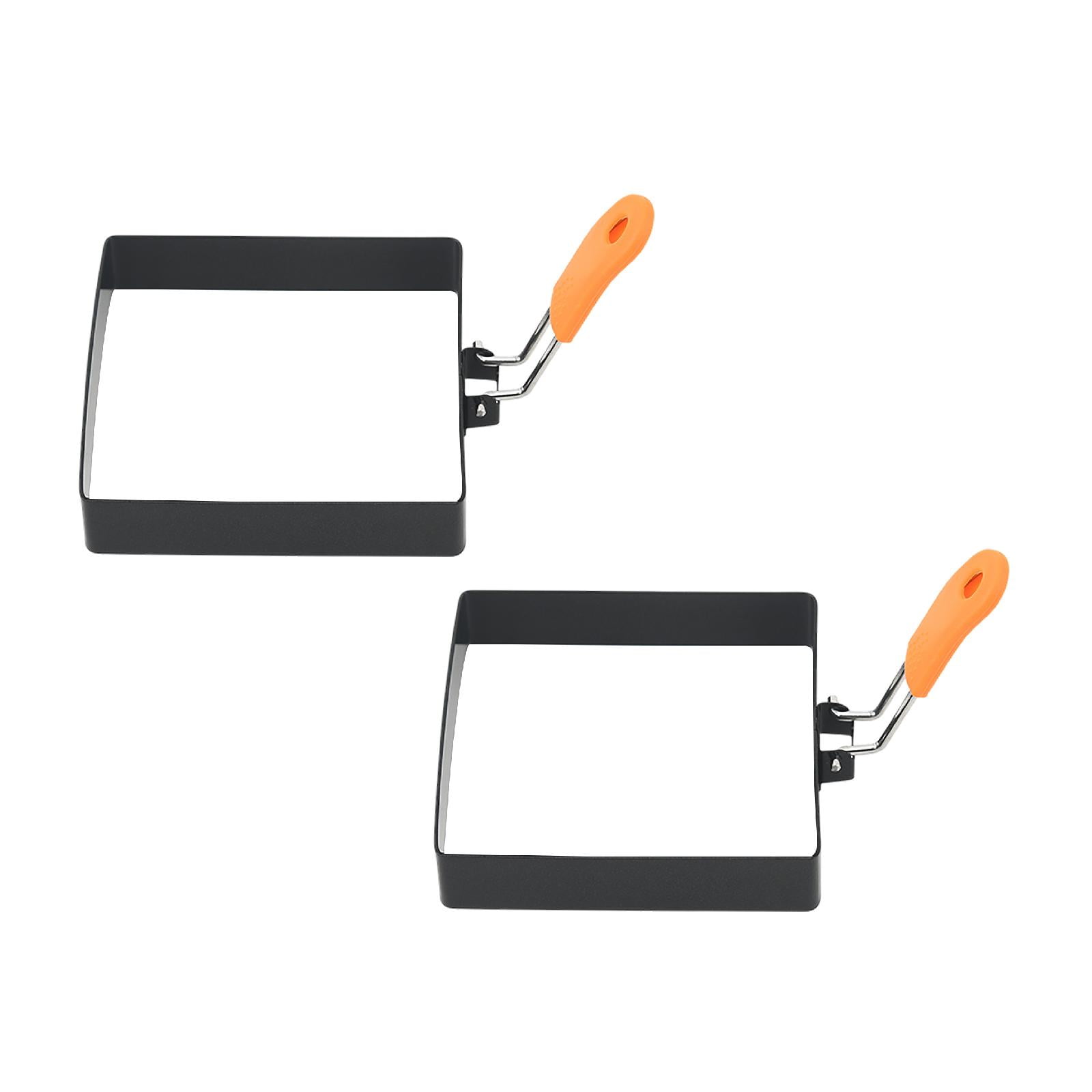 4" Square Egg Rings Set for Frying - 2 Pcs Egg Pancake Cooking Rings ...