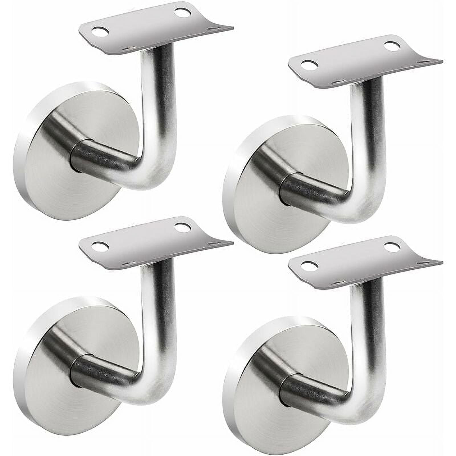 4 Stainless Steel Wall Mounted Handrail Brackets, Indoor and Outdoor ...