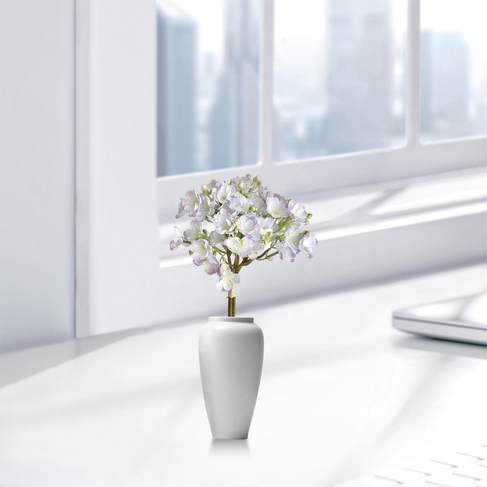 4-Stem Artificial Jasmine Bouquet with Silk Petals - Wedding ...