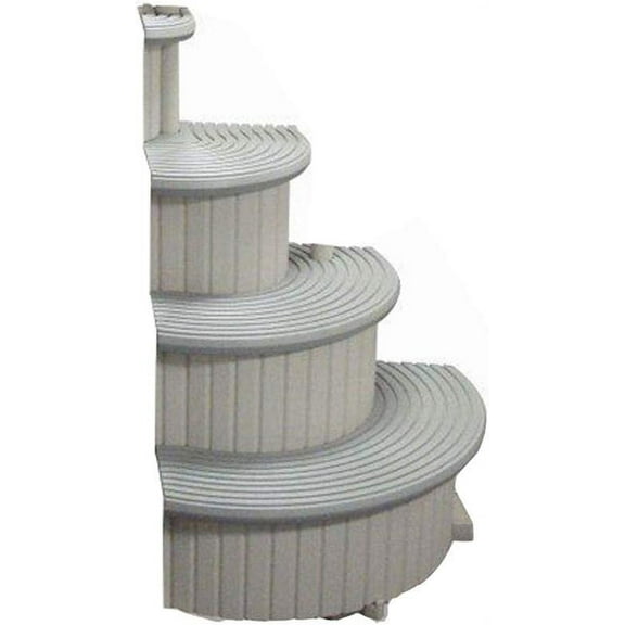Confer Heavy Duty Inground Swimming Pool Steps, Wide Plastic with Blue ...