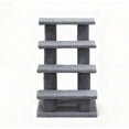 4-Step Carpeted Cat Stairs with Scratching Posts, Grey - Walmart.com