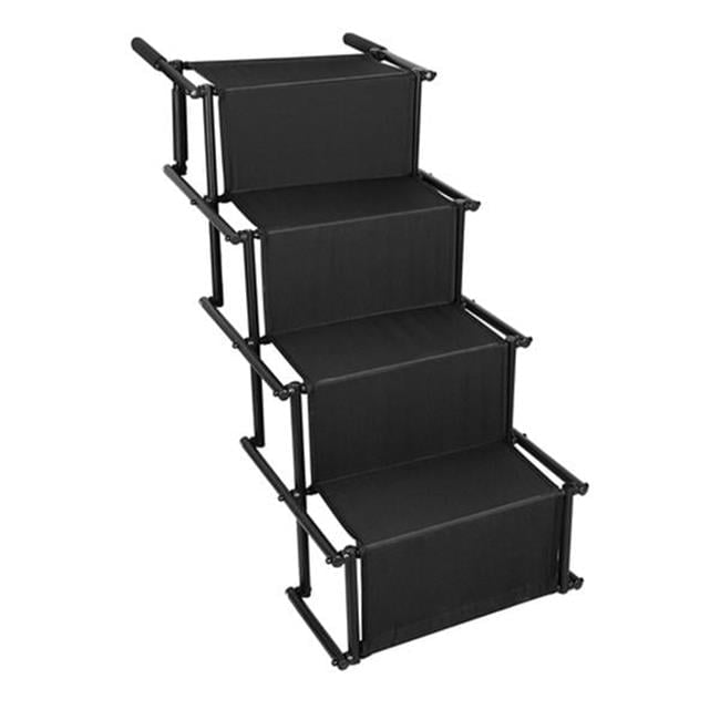 4 Step Collapsible Non Slip Stairs Foldable Dog Ramp for Car, Black ...